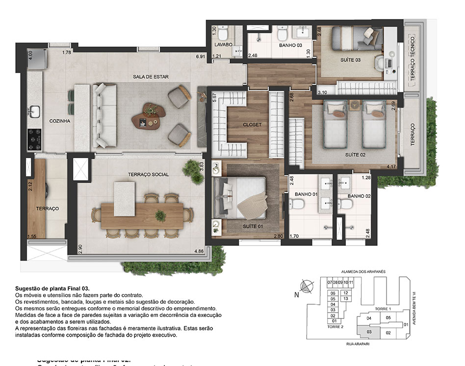 → BEM Moema » Plantas de 80 a 150 m² | TEGRA®
