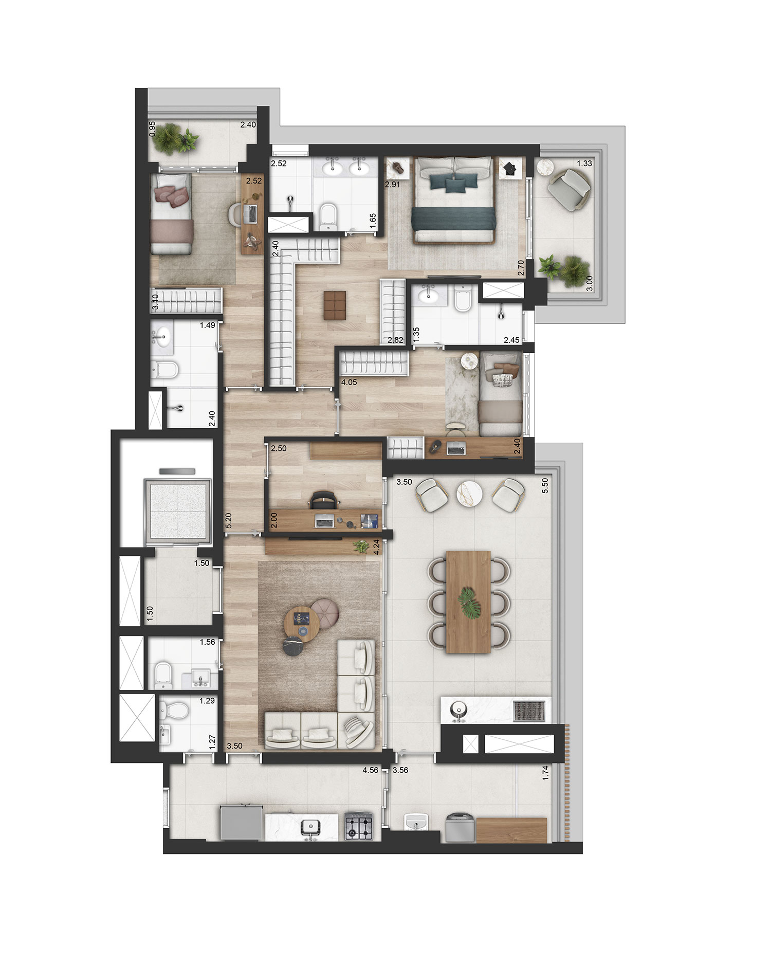 → Mirant Ibirapuera » Plantas 112 a 178m² | Vila Clementino